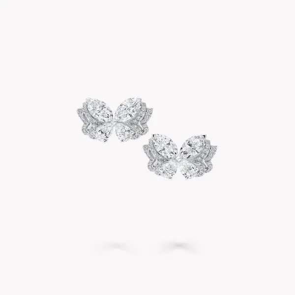 Graff Butterfly Diamond Earrings - White Gold