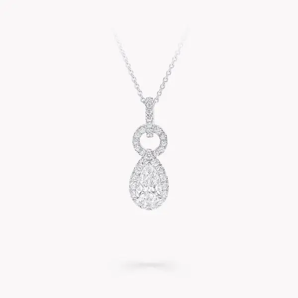 Graff Icon 8 Pear Shape Diamond Pendant - White Gold