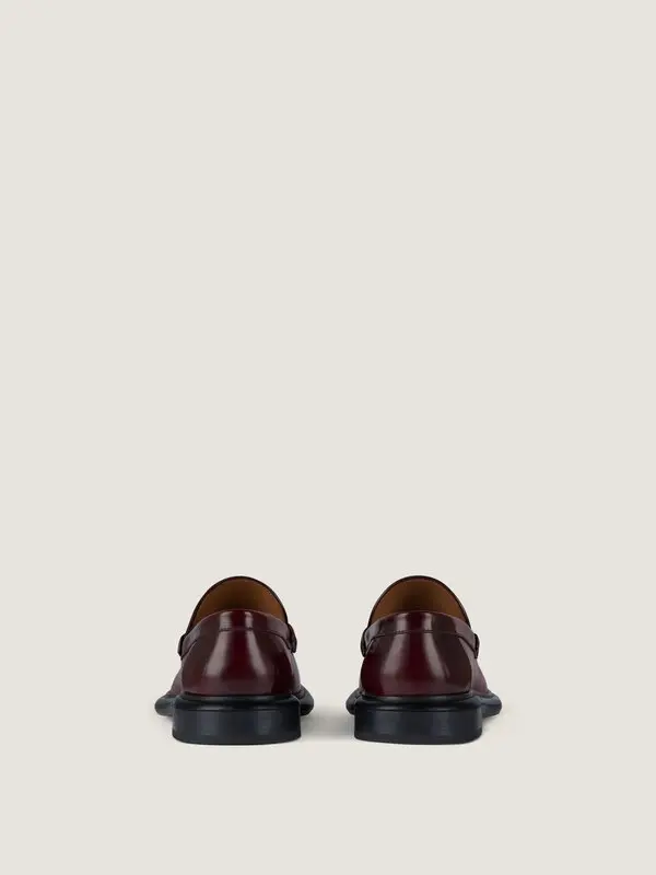 Givenchy Gent Loafers In Brushed Leather - Burgundy