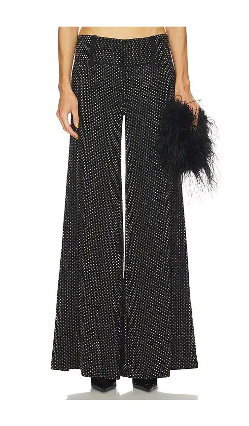 Alice + Olivia Embellished Wide Leg Flare Pants