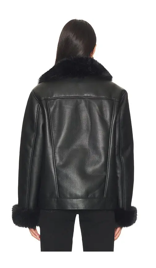Generation Love Faux Fur Shearling Moto Jacket
