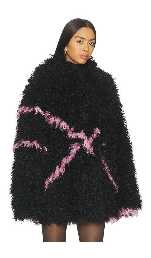 JAKKE Cocoon Faux Fur Coat