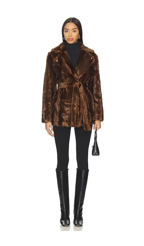 JAKKE Paley Faux Fur Coat