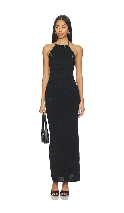 ASTA RESORT Katie Dress - Black Sequin