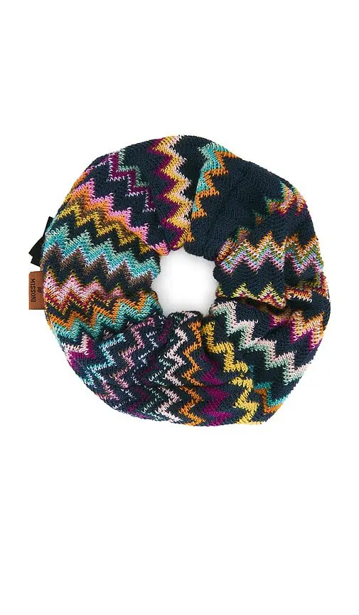 Missoni Patterned Scrunchie - Teal Multicolor