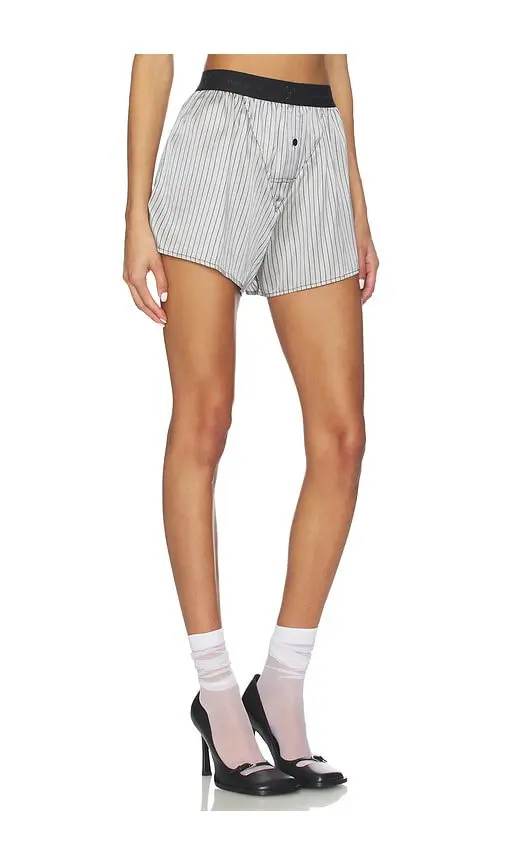 FLEUR DU MAL Boxer Short - Ash Pinstripe