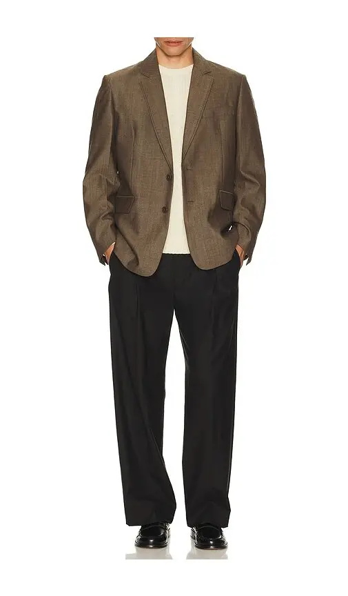 PERCIVAL Grounds Tailored Blazer In Brown