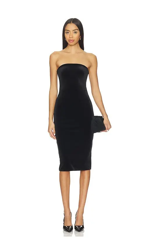 Commando Velvet Strapless Midi Dress