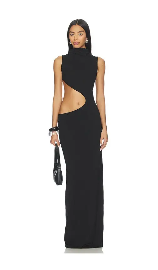 CHA THE LABEL Cut Out Maxi Dress