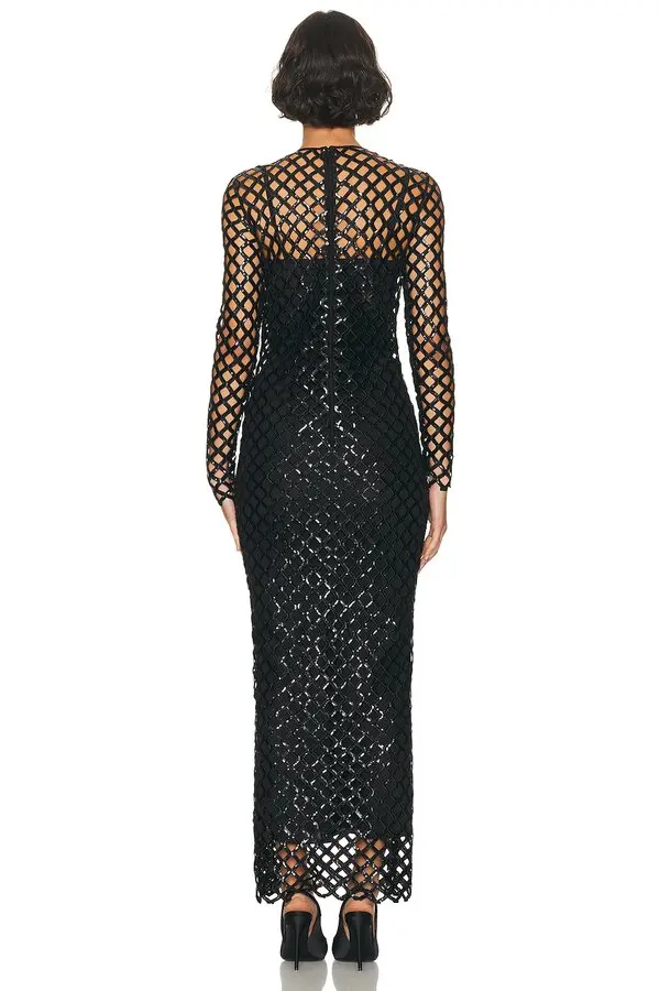 Dolce & Gabbana Long Sleeve Sequin Dress