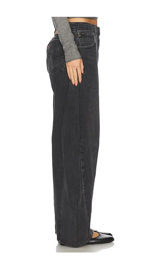 ALIGRACE Vintage Barrel Jeans - Black