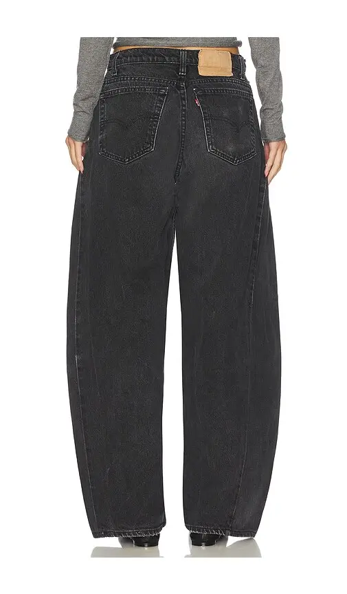 ALIGRACE Vintage Barrel Jeans - Black