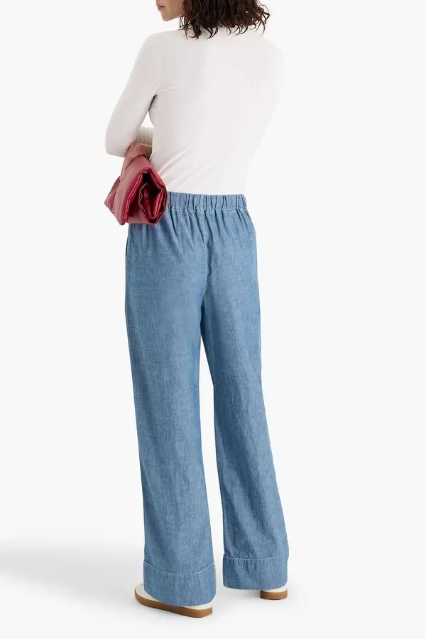 ALEX MILL Riley Cotton Straight-leg Pants - Mid Denim