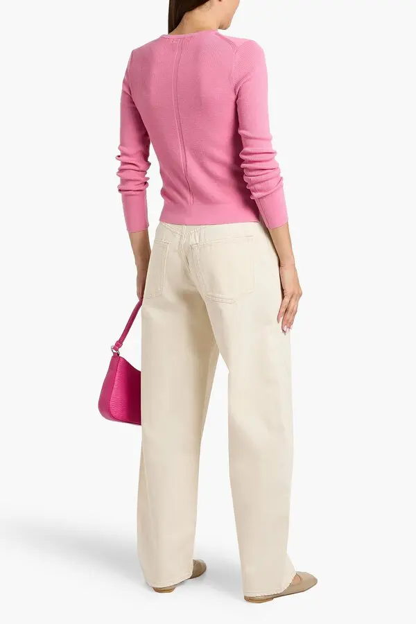 ALEX MILL Ava Ribbed Wool Sweater - Pink