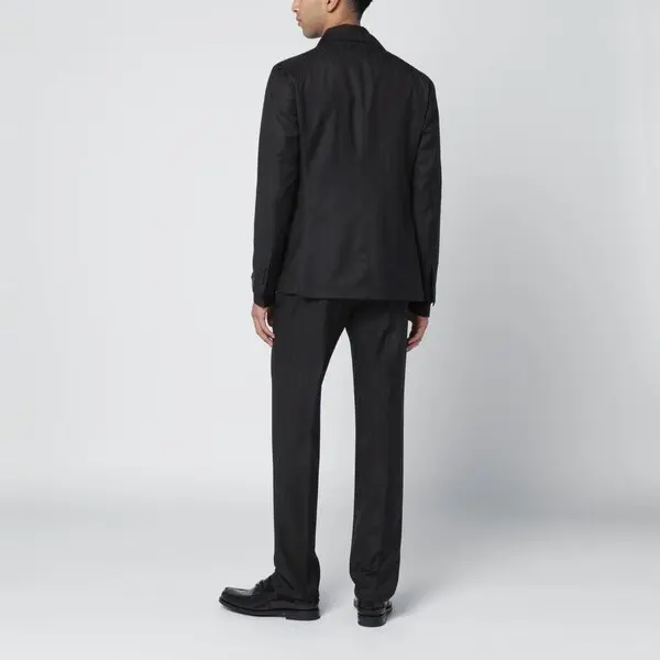 Tagliatore Striped Single-breasted Wool Suit - Brown
