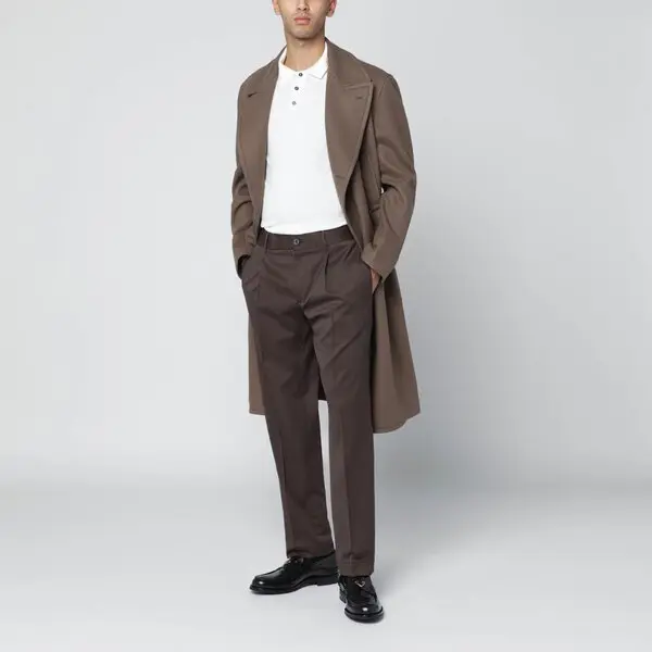 Tagliatore Wool-cashmere Blend Double-breasted Coat - Brown