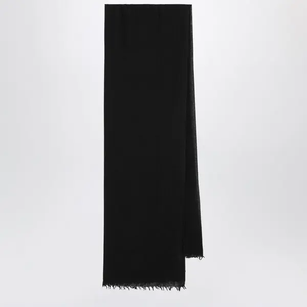 Destin Silk And Cashmere-blend Scarf - Black
