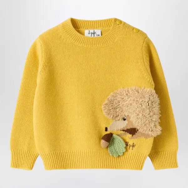 IL GUFO Wool Sweater With Intarsia Detail