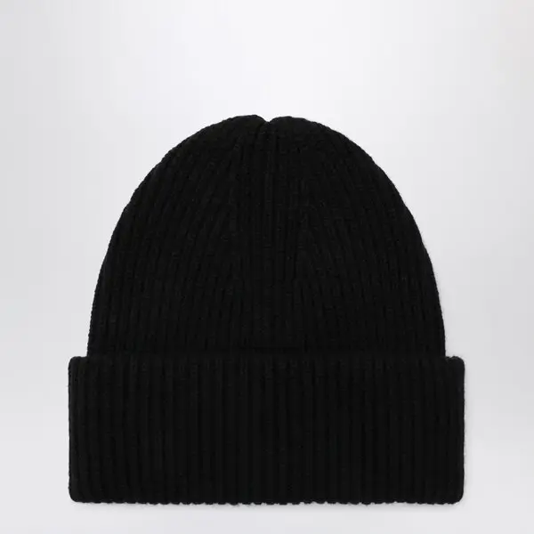 Almada Label Wool And Cashmere Beanie - Black