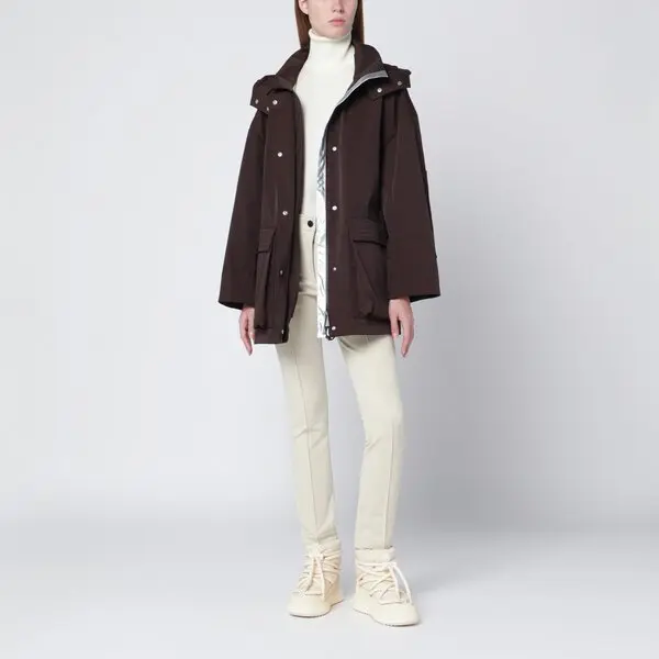 Herno Short Parka - Brown