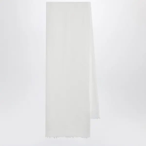 Destin Silk And Cashmere-blend Scarf - White