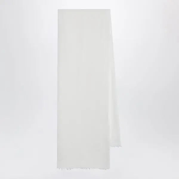 Destin Silk And Cashmere-blend Scarf - White