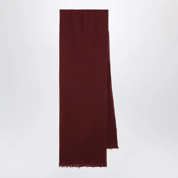 Destin Bordeaux Silk And Cashmere-blend Scarf - Burgundy