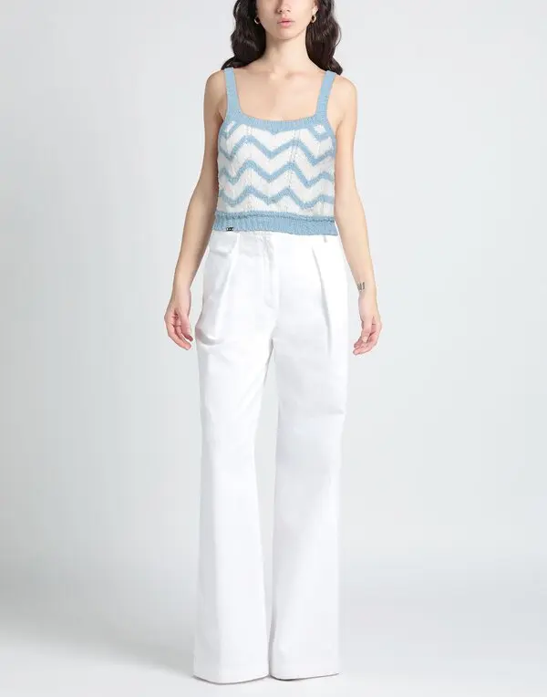 Elisabetta Franchi Knitted Crop Top - Blue