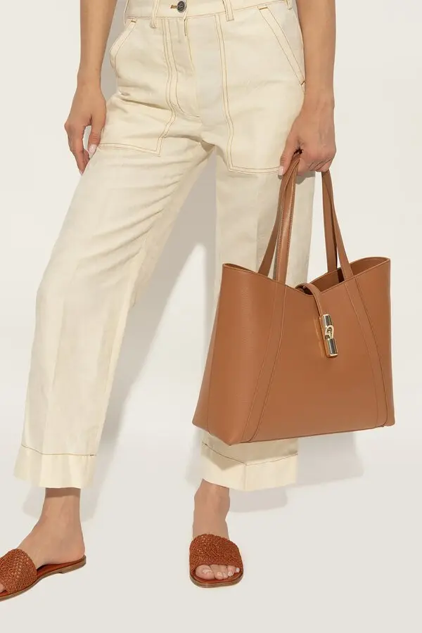 Furla Goccia Large Handbag - Brown