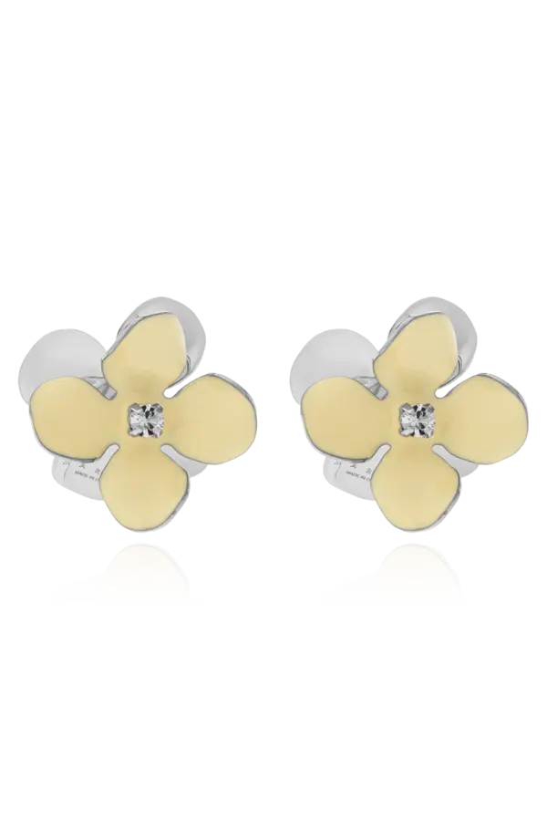 Marni Earrings With Floral Motif - Yellow