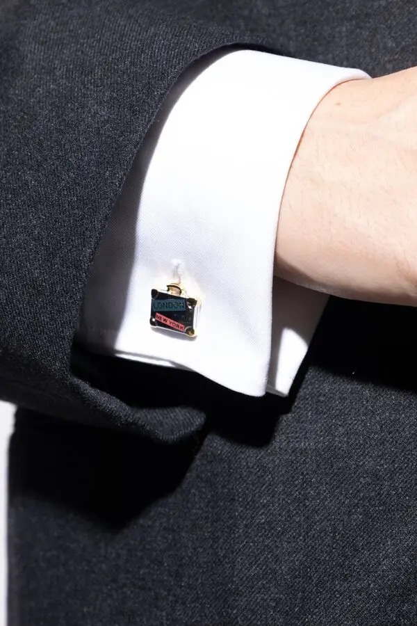 Paul Smith Cufflinks With Suitcase Motif - Silver