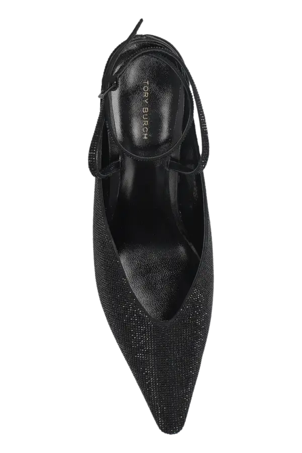 Tory Burch Pave Embellished Wedge Shoes - Black