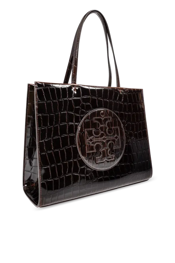 Tory Burch Ella Small Croc-embossed Shopper Bag - Brown