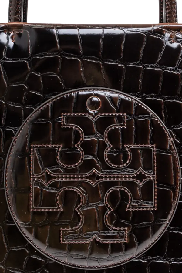 Tory Burch Ella Small Croc-embossed Shopper Bag - Brown