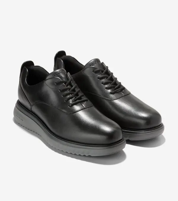 Cole Haan Zerøgrand Eon Plain Toe Oxfords - Black-gray Pinstripe