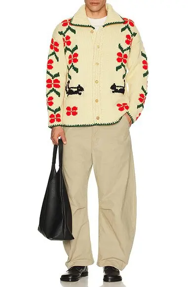 BODE Pirate Ship Cardigan - Ivory
