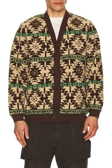 BEAMS Boa Jacquard Cardigan