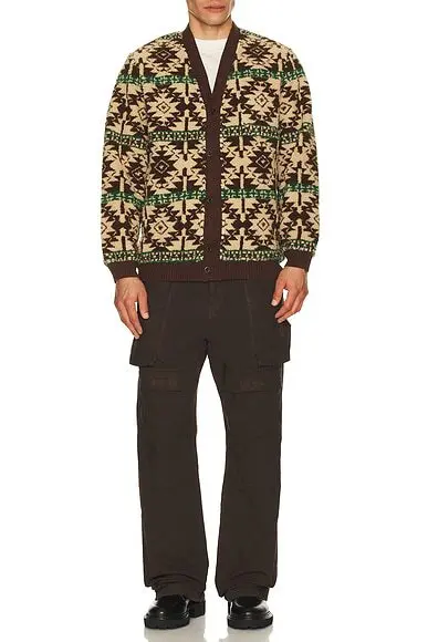BEAMS Boa Jacquard Cardigan