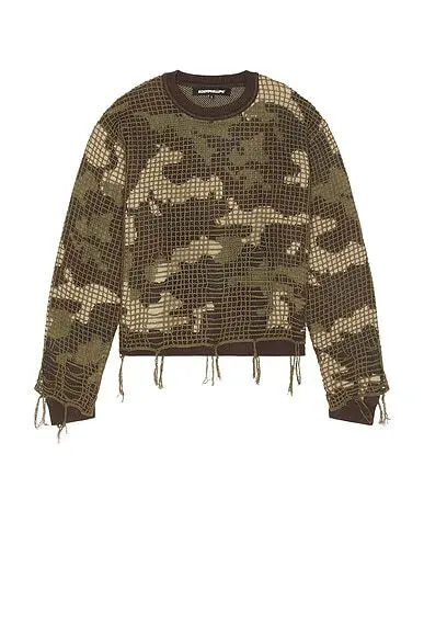 KODY PHILLIPS Camouflage Netted Sweater
