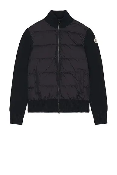 Moncler Zip Up Cardigan - Navy