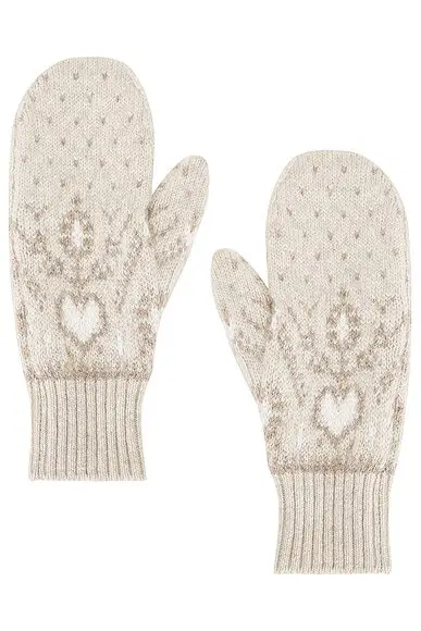 Khaite Christel Mittens - Ecru Multi