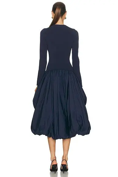 Simkhai Kenlie Long Sleeve Midi Dress - Midnight