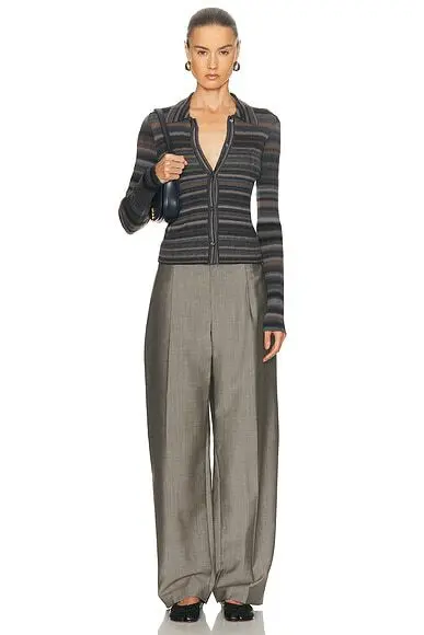 RE/DONE Ribbed Polo Cardigan