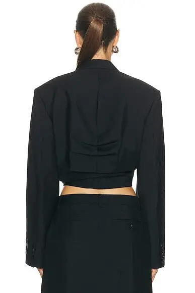 Alexander Wang Cropped Drape Back Blazer