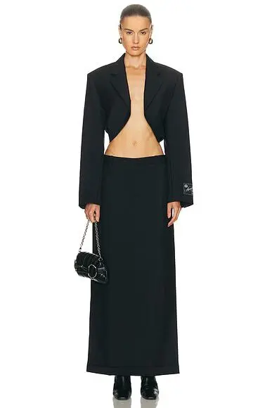 Alexander Wang Cropped Drape Back Blazer