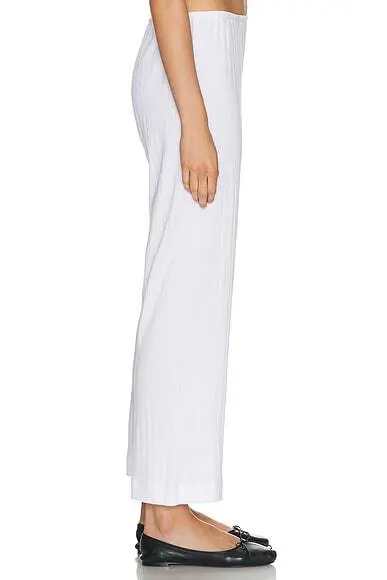 Donni. The Pointelle Simple Crop Pant