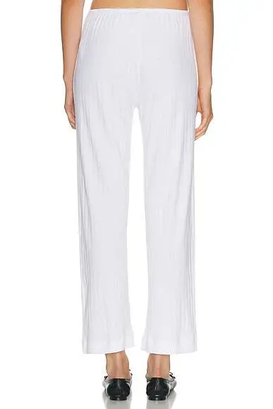 Donni. The Pointelle Simple Crop Pant