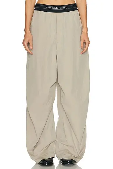 Alexander Wang Mid Rise Pleated Knee Pant