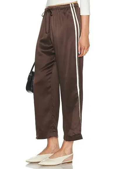 Donni. The Silk Stripe Crop Pant
