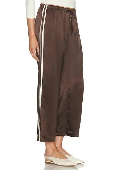 Donni. The Silk Stripe Crop Pant